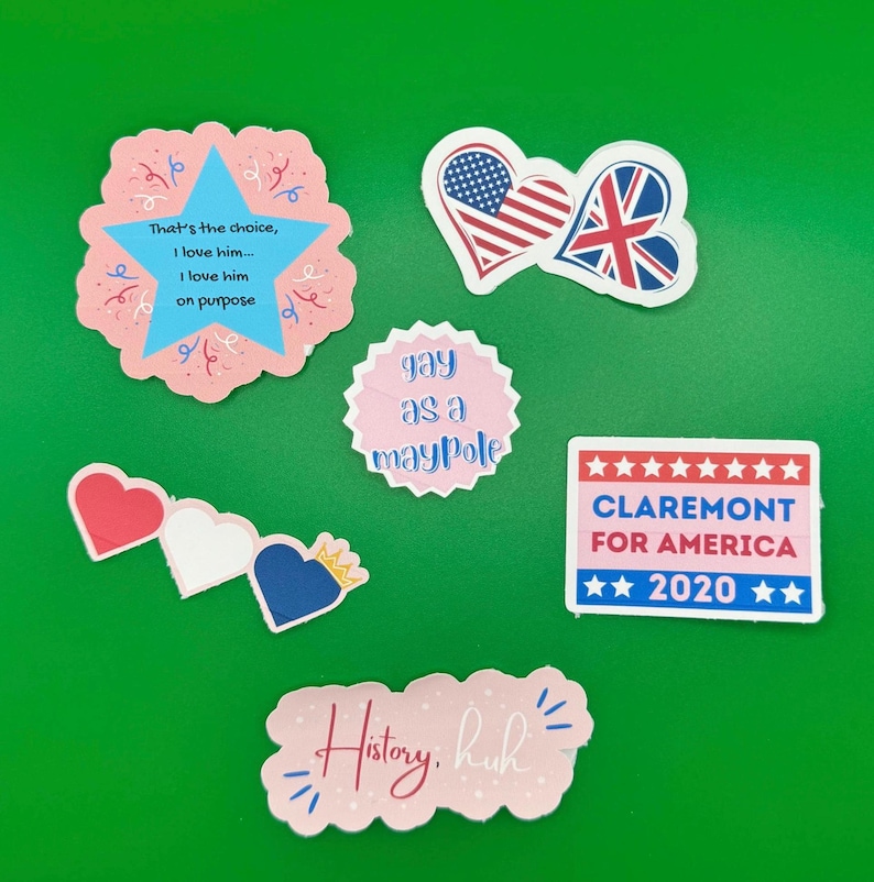Red White and Royal Blue Sticker Pack - Etsy