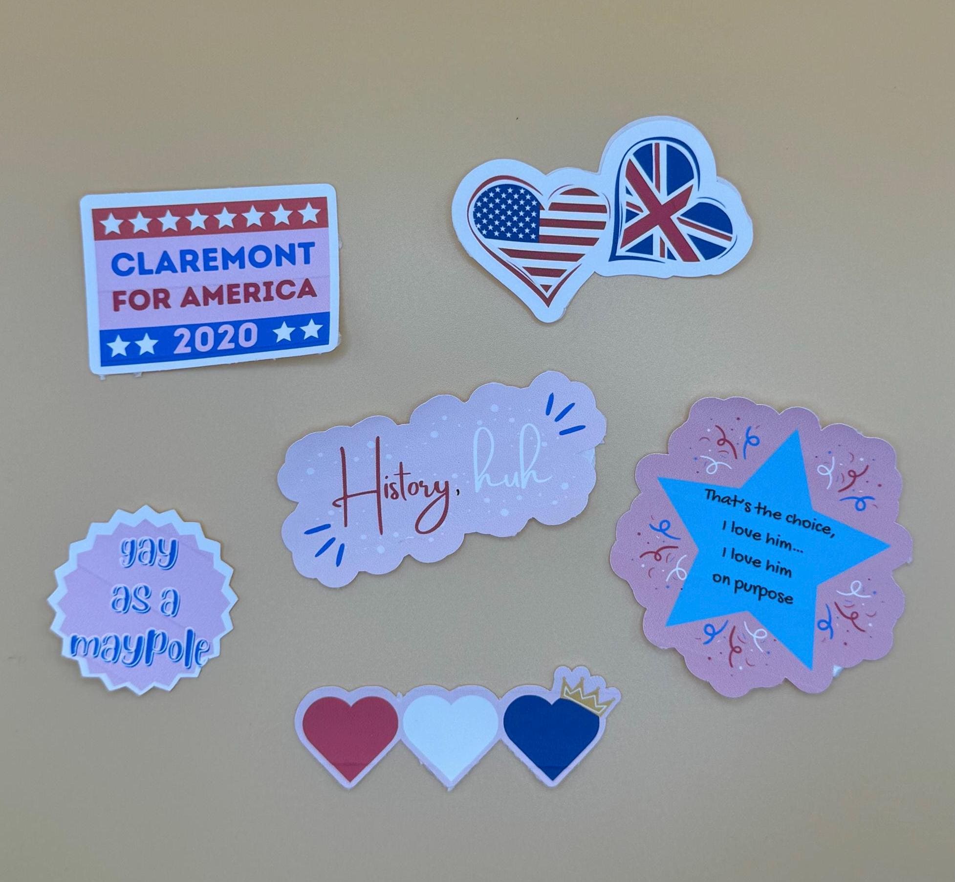 Red White and Royal Blue Sticker Pack - Etsy
