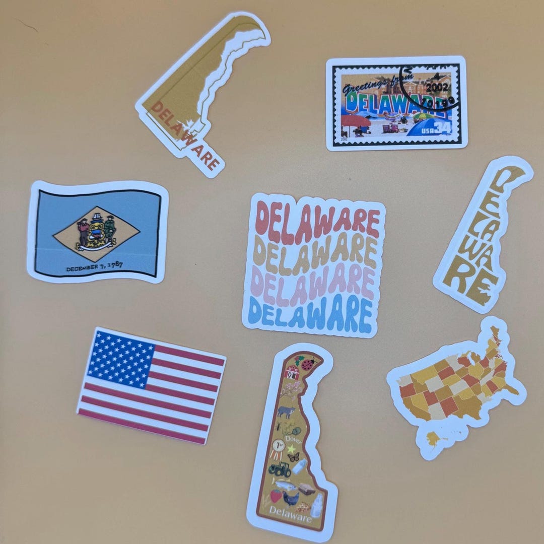 Delaware State Sticker Pack - Etsy