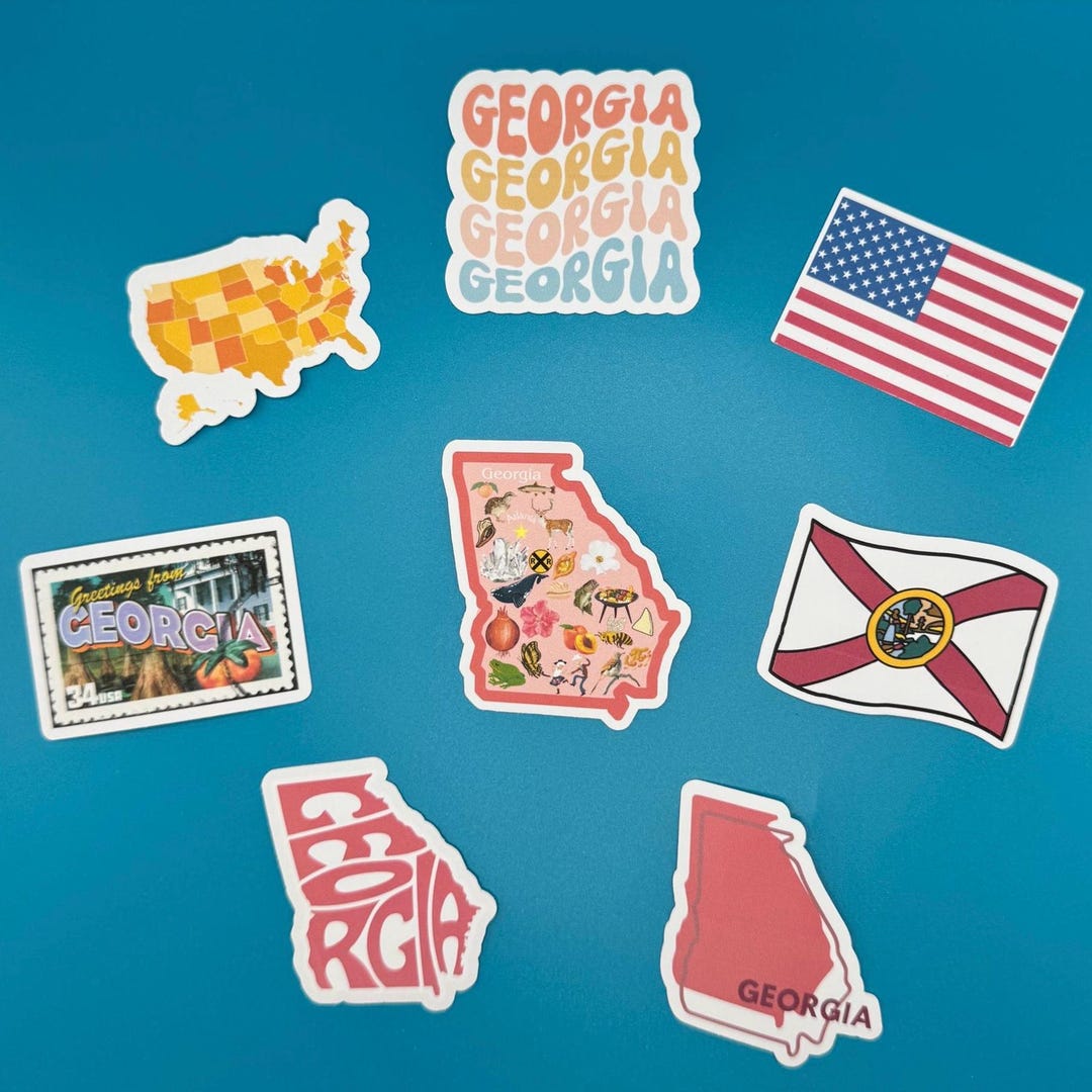 Georgia State Sticker Pack - Etsy