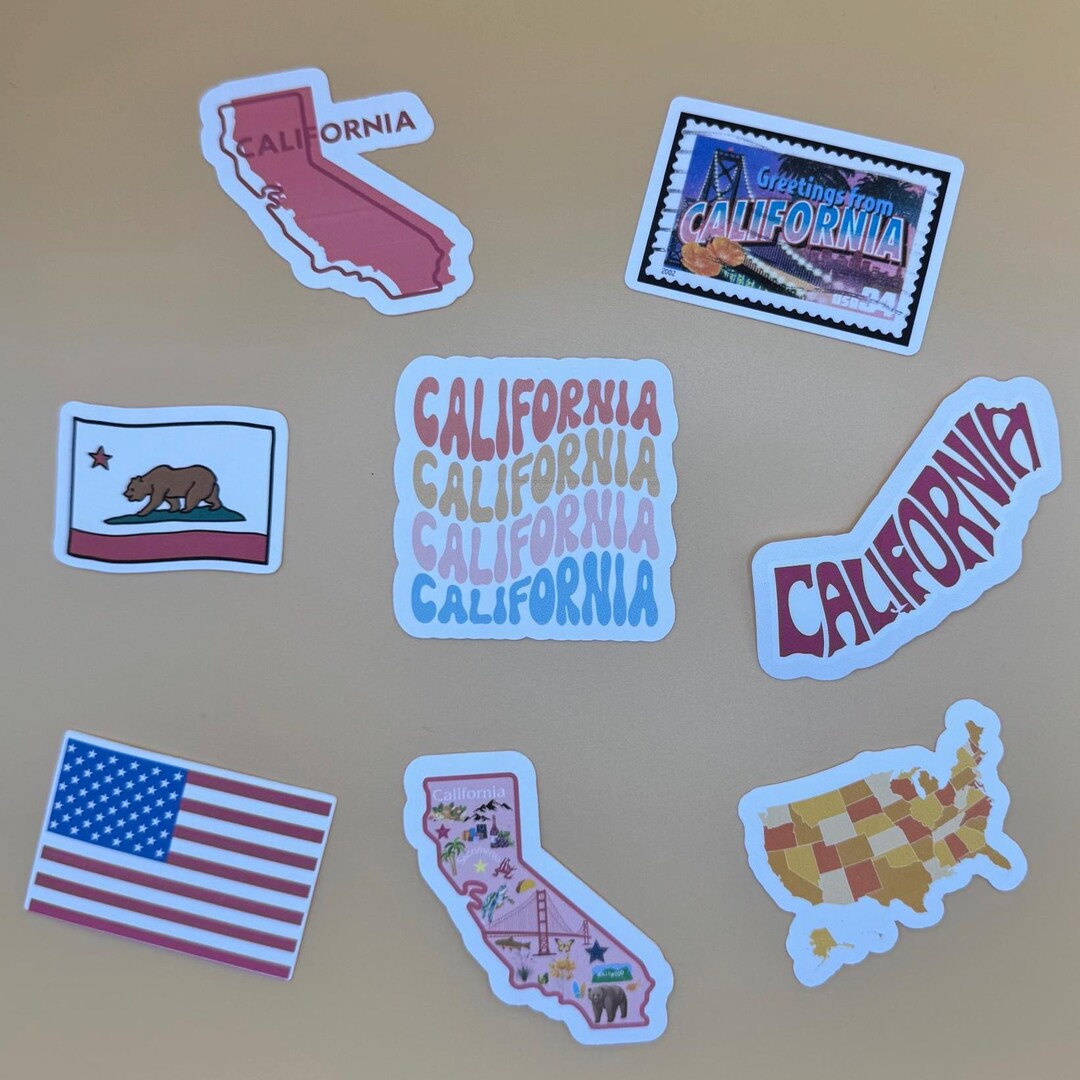 California State Sticker Pack - Etsy