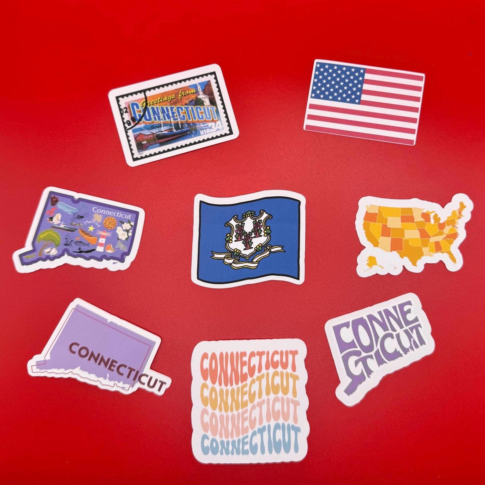Connecticut State Sticker Pack - Etsy