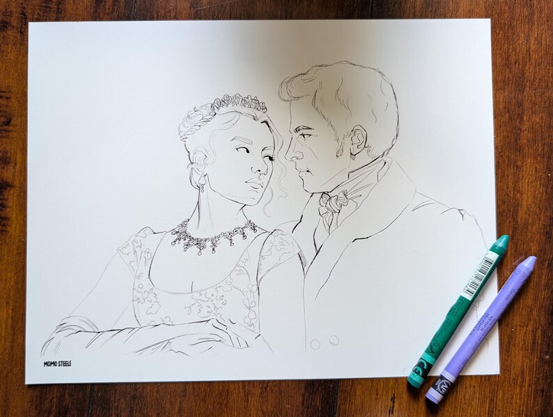 Bridgerton Coloring Pages - Etsy