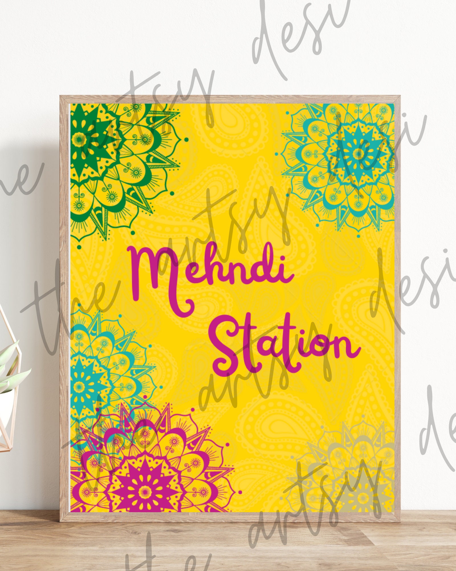 Mehndi Station DIGITAL DOWNLOAD Sign | 8" X 10" | Henna Night Decor ...