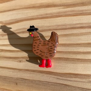 Cowboy Chicken Pins - Etsy