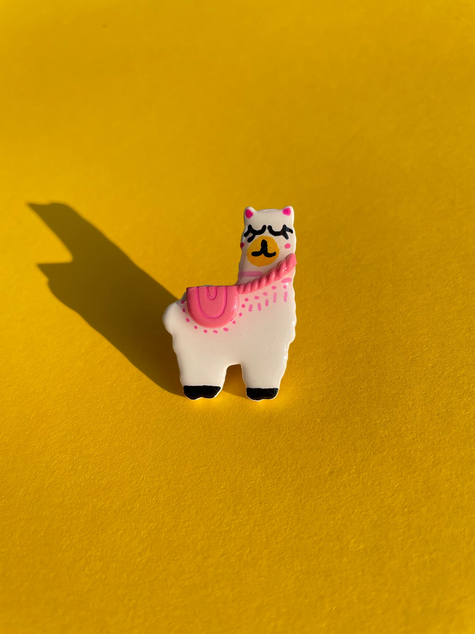 Llama Clay Pin - Etsy