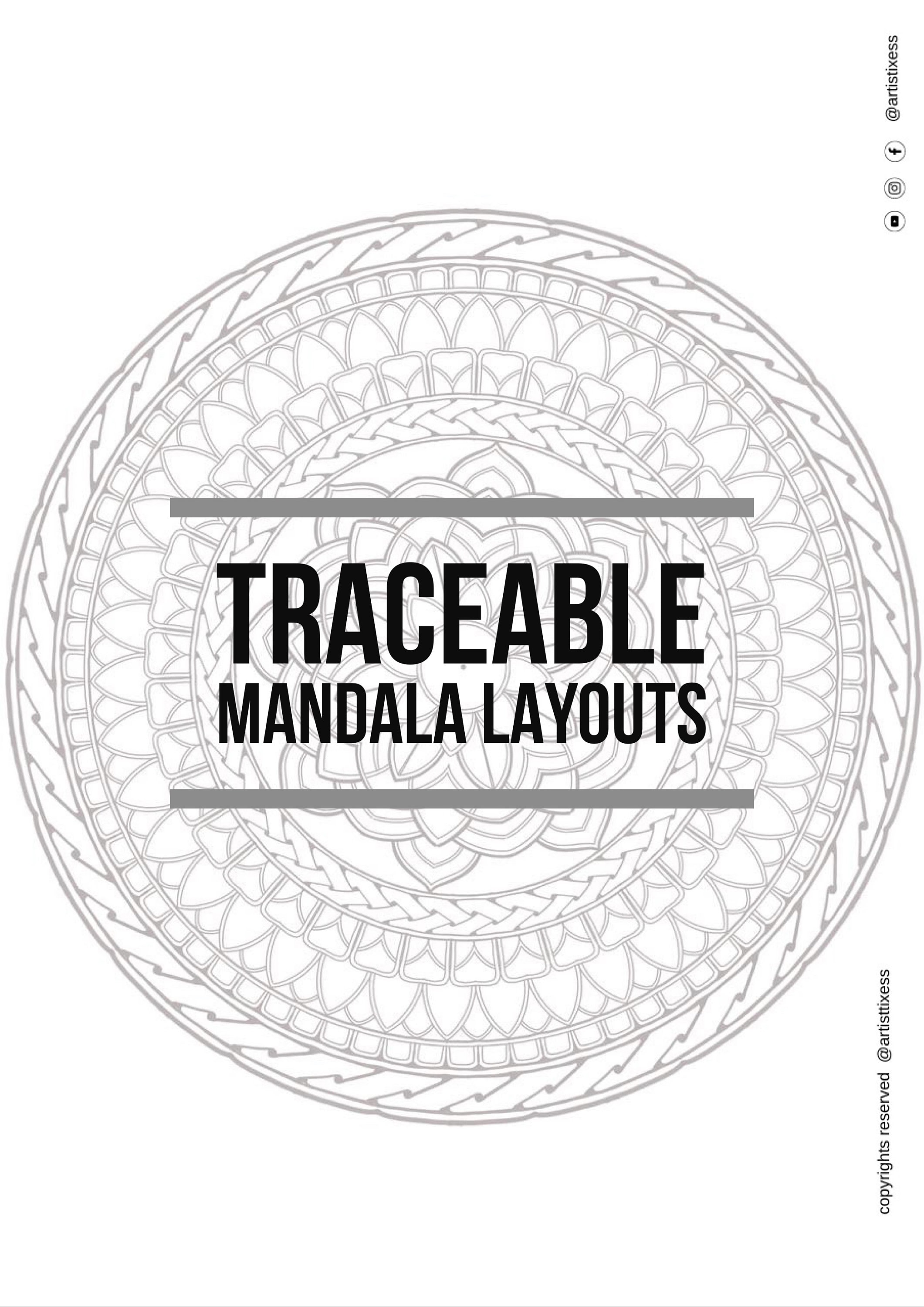 Traceable Mandala Layouts - Etsy
