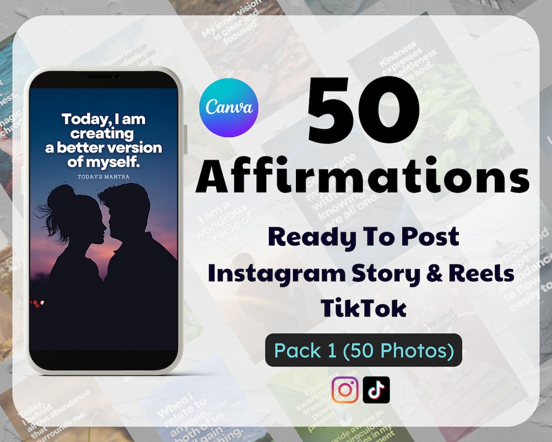 50 Daily Affirmations for Instagram, Templates Affirmation to Share in ...