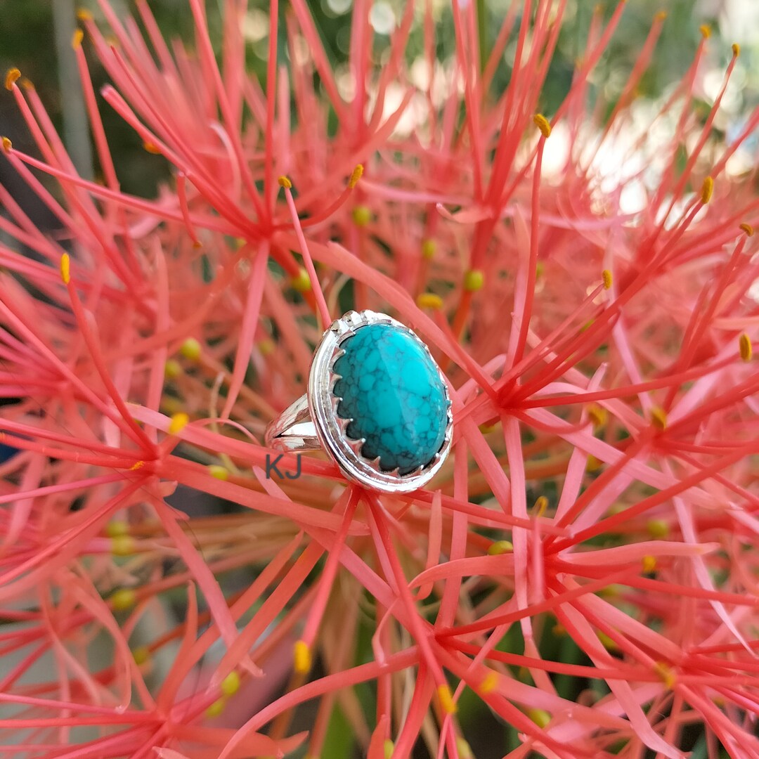 Vintage Western Turquoise Ring Size 4 to 14 // 925 Sterling Silver ...