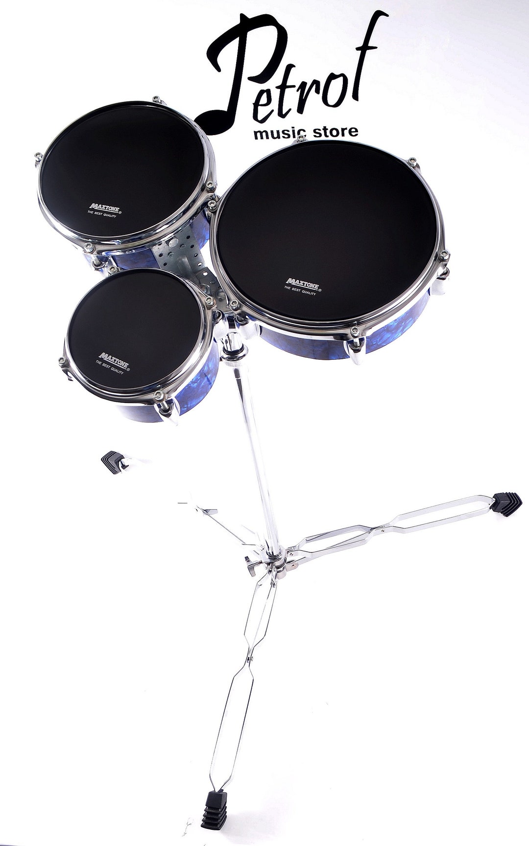 Brand New 100% Handmade Triple Bongo Set in Blue With Stand & Sticks ...