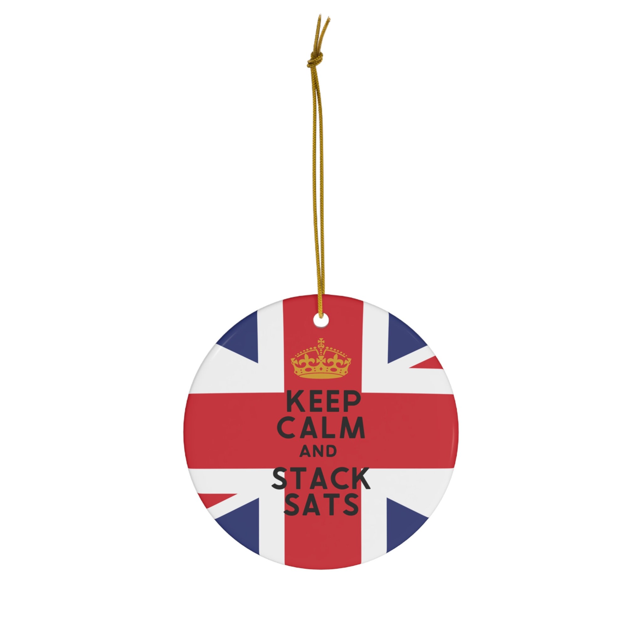 British Investor, Keep Calm and Stack Sats Christmas Tree Ornament ...