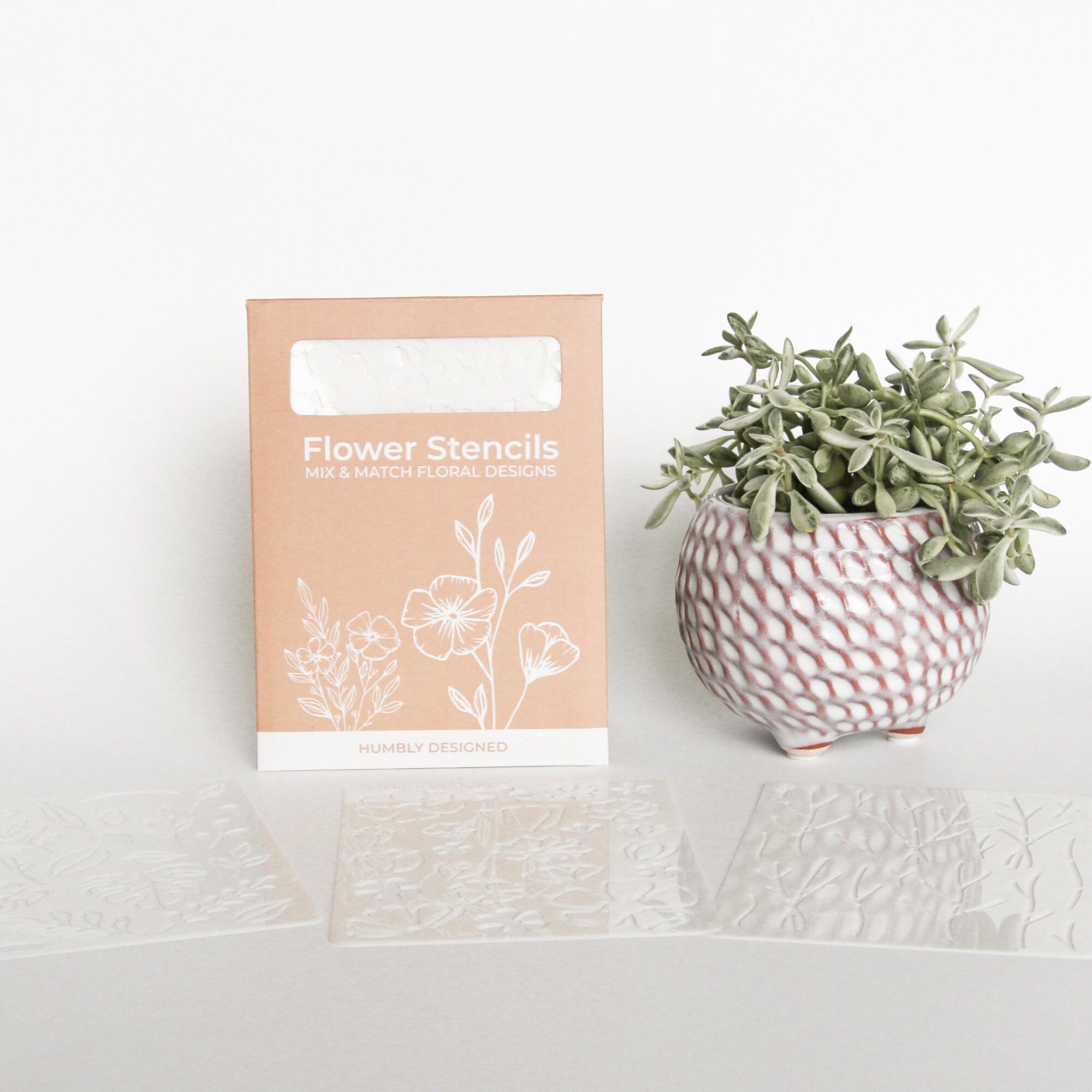 Mix & Match Flower Stencils Bujo Template Bullet Journal Template ...