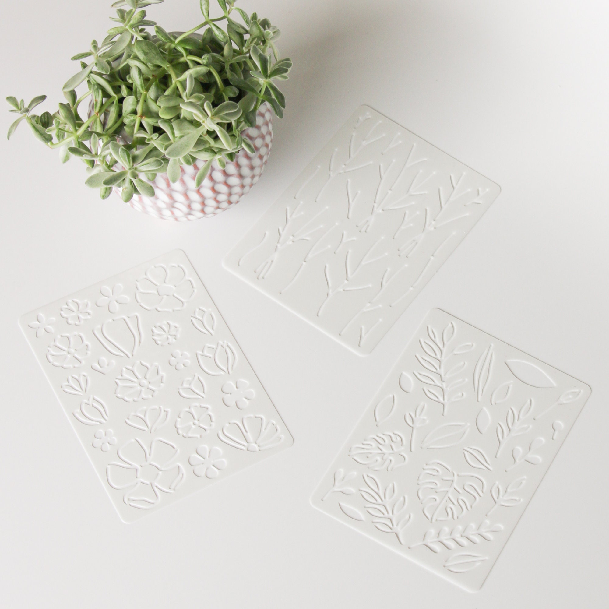 Mix & Match Flower Stencils Bujo Template Bullet Journal Template ...