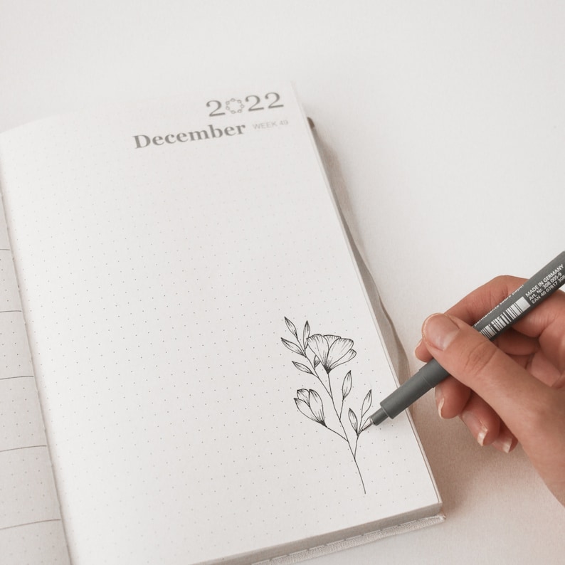 Mix & Match Flower Stencils Bujo Template Bullet Journal Template ...