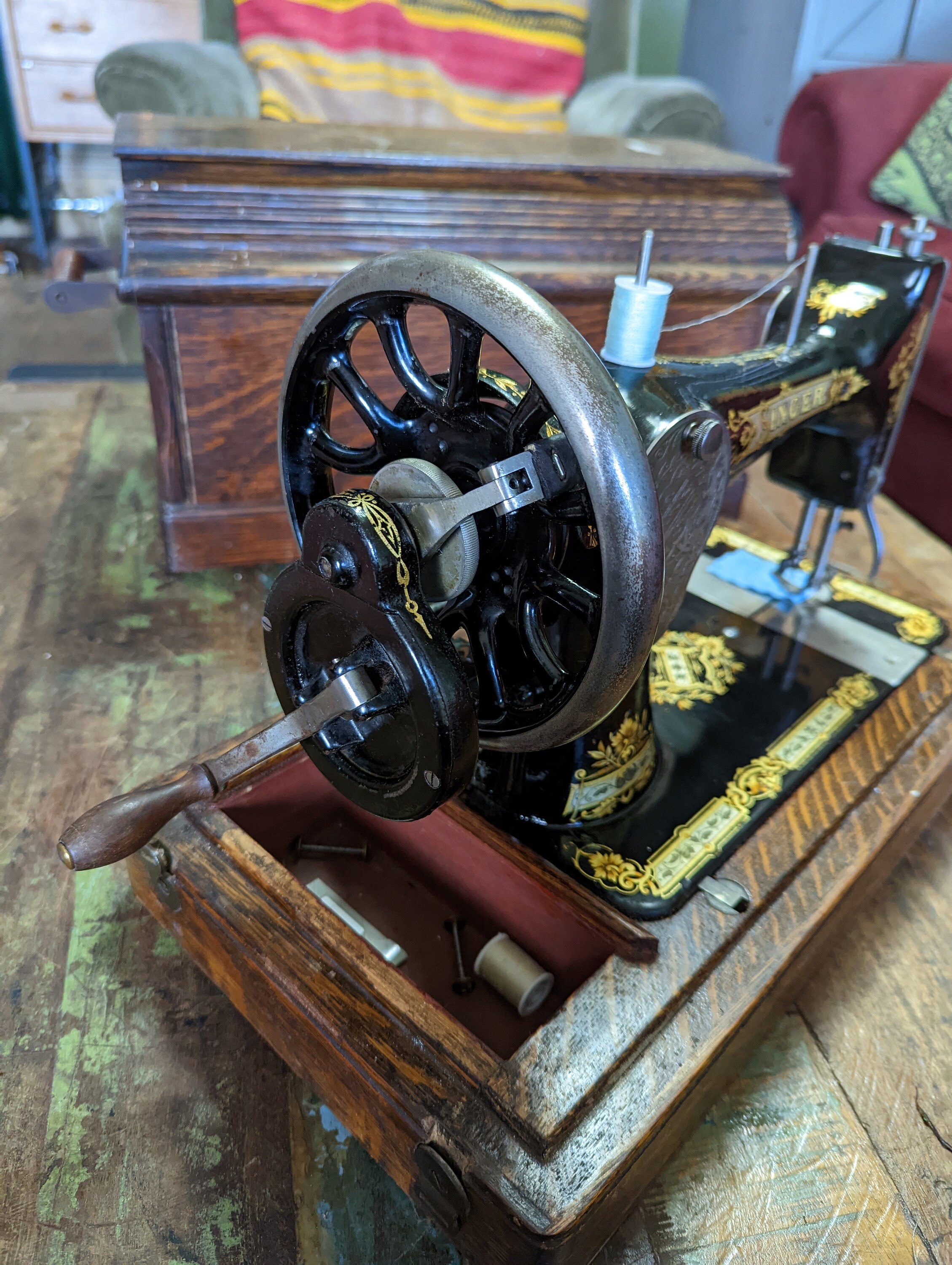 Singer 28K Hand Crank Sewing Machine - Etsy