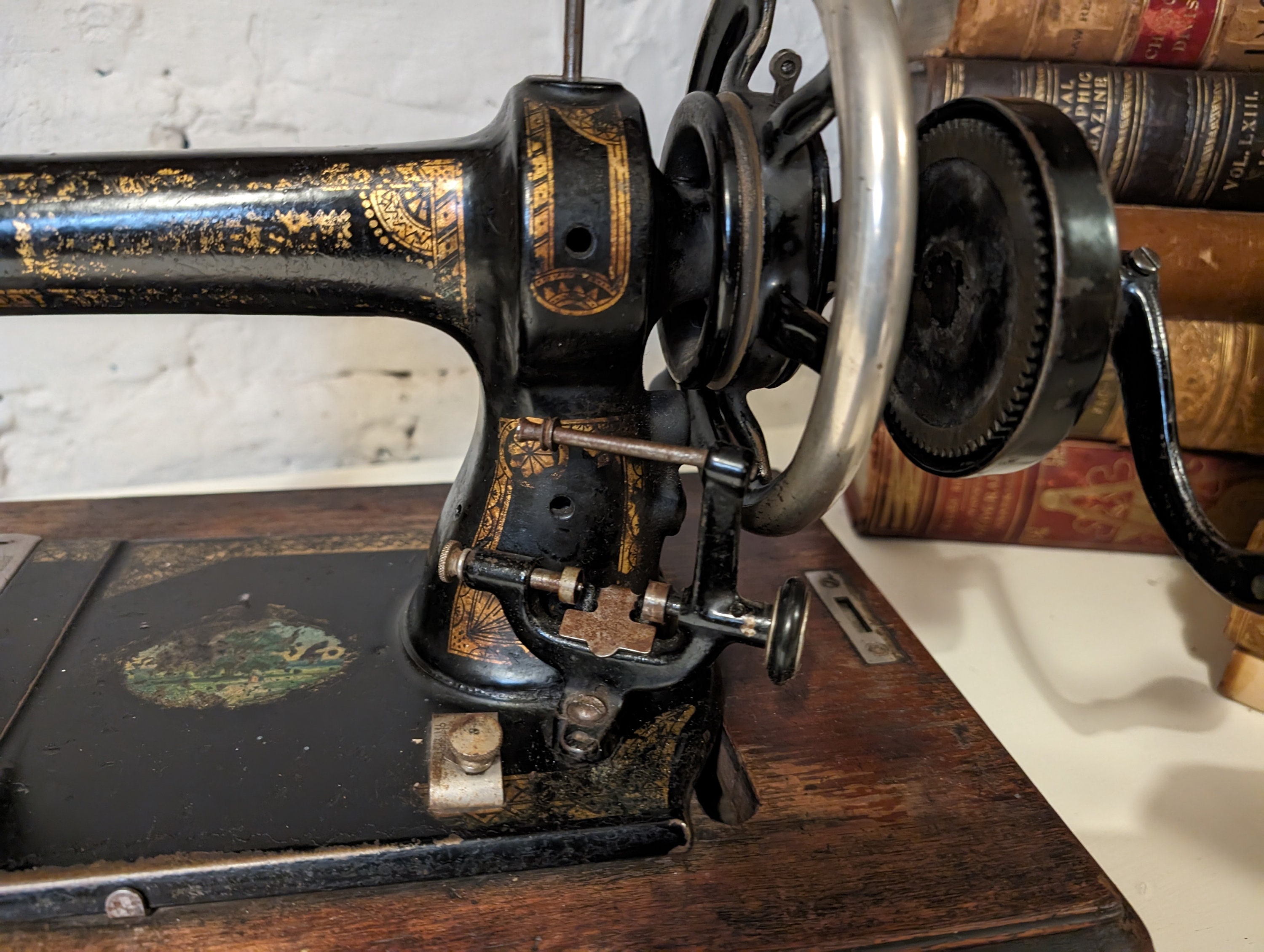 Antique White Peerless Hand Crank Sewing Machine Non Functioning - Etsy