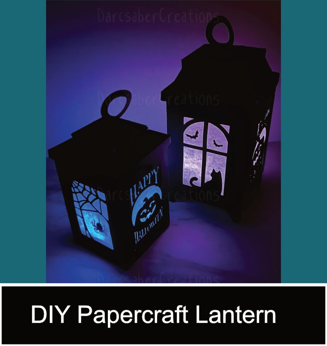 DIY Papercraft Lantern Svg's and Pdf's + Halloween Designs & Svg's - Etsy
