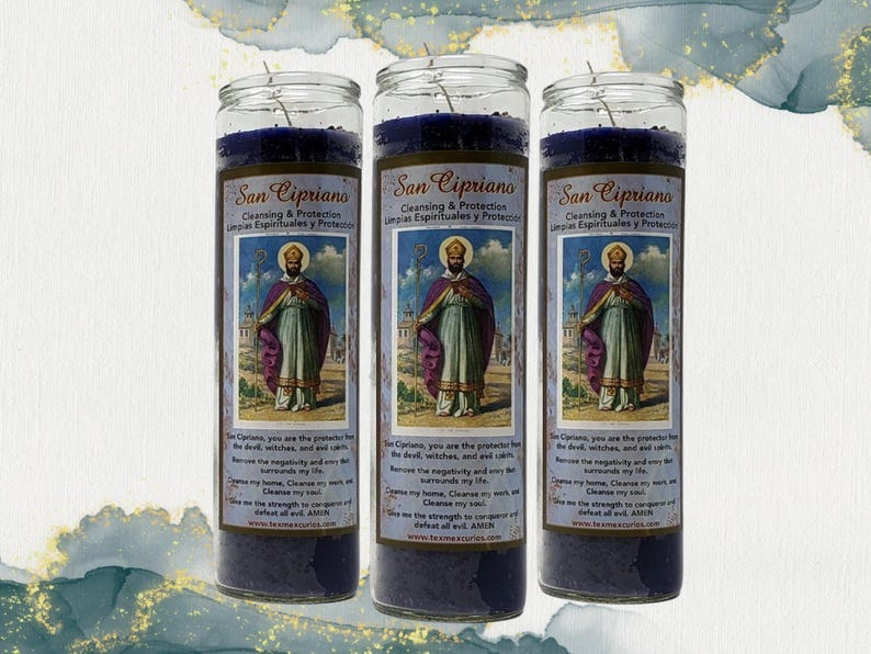 San Cipriano Protection Candles: Witchcraft Cleansing Set - Etsy