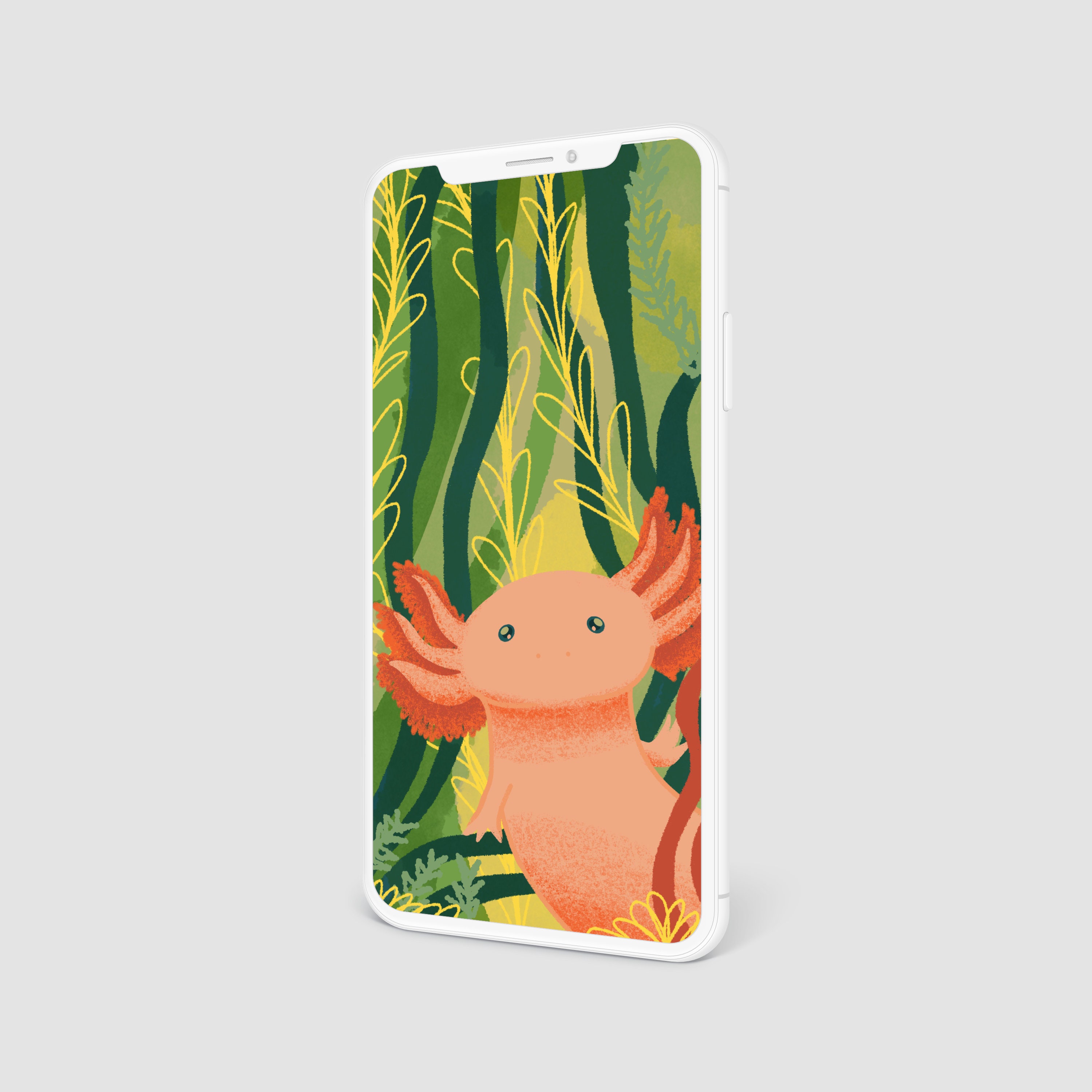 Cute Axolotl Phone Lock Screen and Home Screen Leucy Axolotl - Etsy ...
