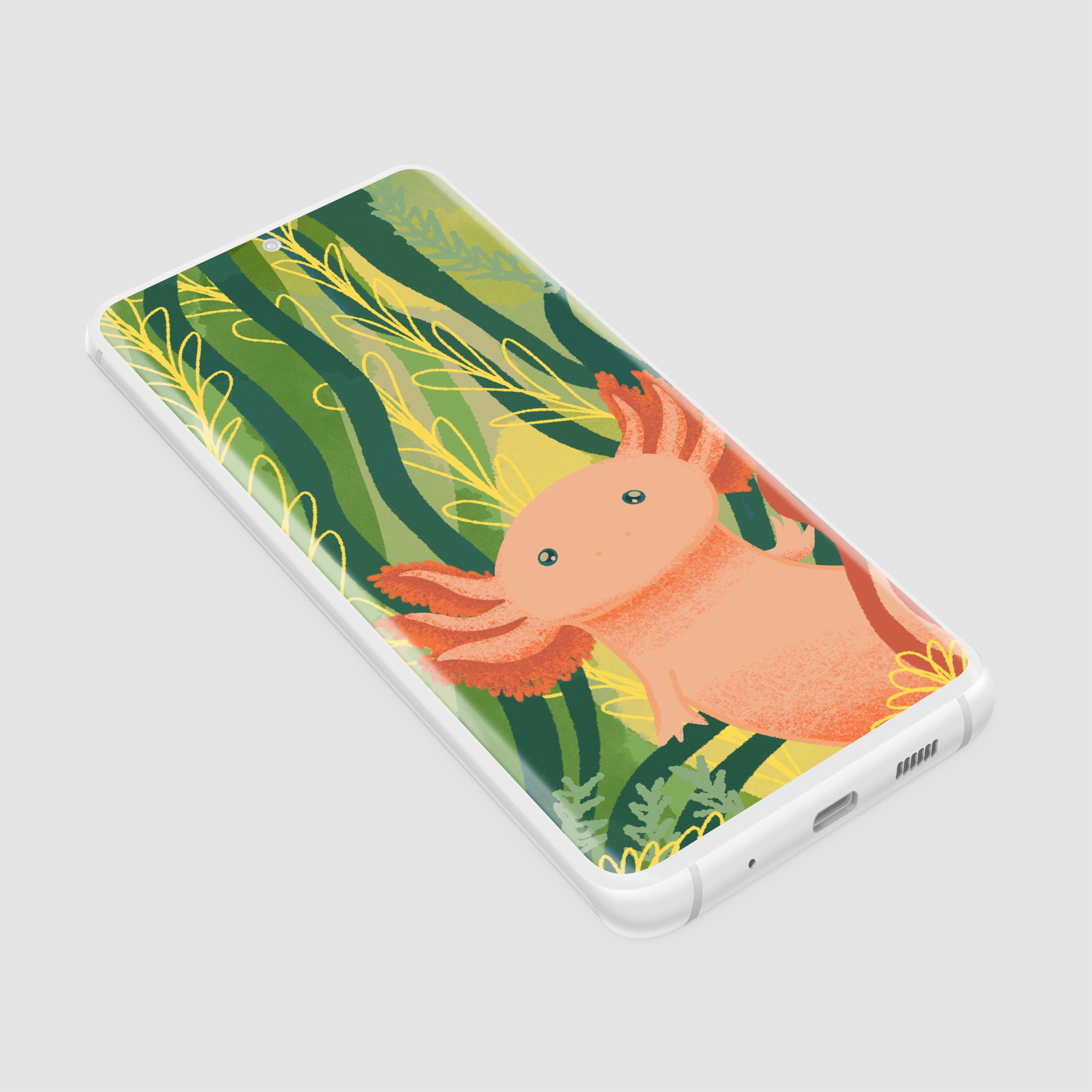 Cute Axolotl Phone Lock Screen and Home Screen Leucy Axolotl - Etsy ...