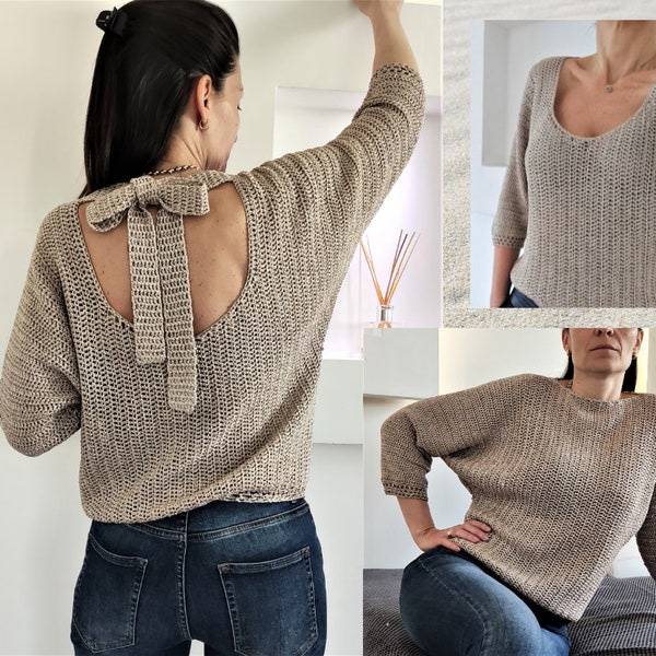 Open Back Sweater - Etsy