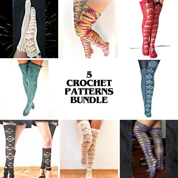 Thigh High Sock Pattern - Etsy