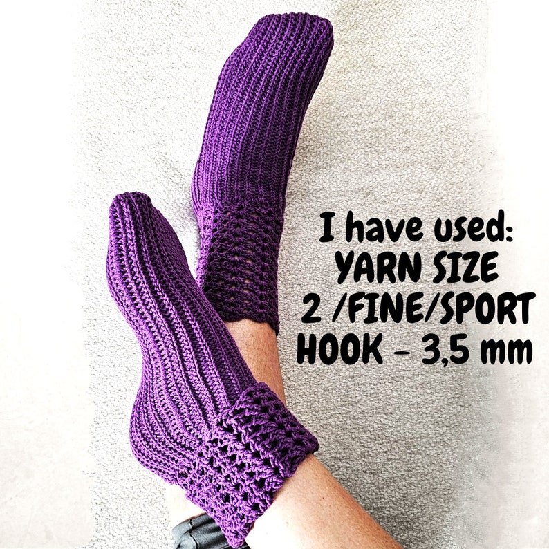 Crochet Slippers House Socks Pattern PDF – Womens Stockings, Easy ...