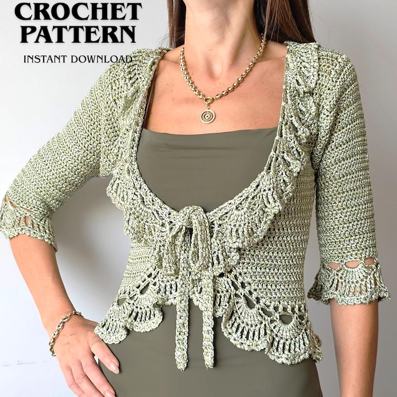 Lace Crocheted Bolero Pattern - Etsy