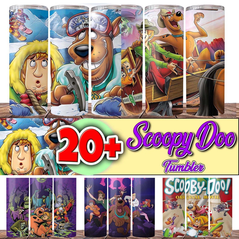 20 Scooby Doo Tumbler Bundle 20oz Skinny PNG Sublimation - Etsy
