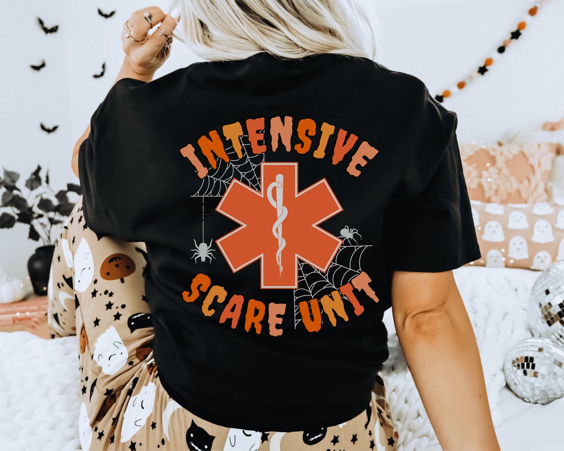Halloween Icu Nurse Shirt Intensive Scare Unit Icu Halloween Shirt ...