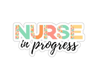 Nurse in Progress Sticker | Etsy