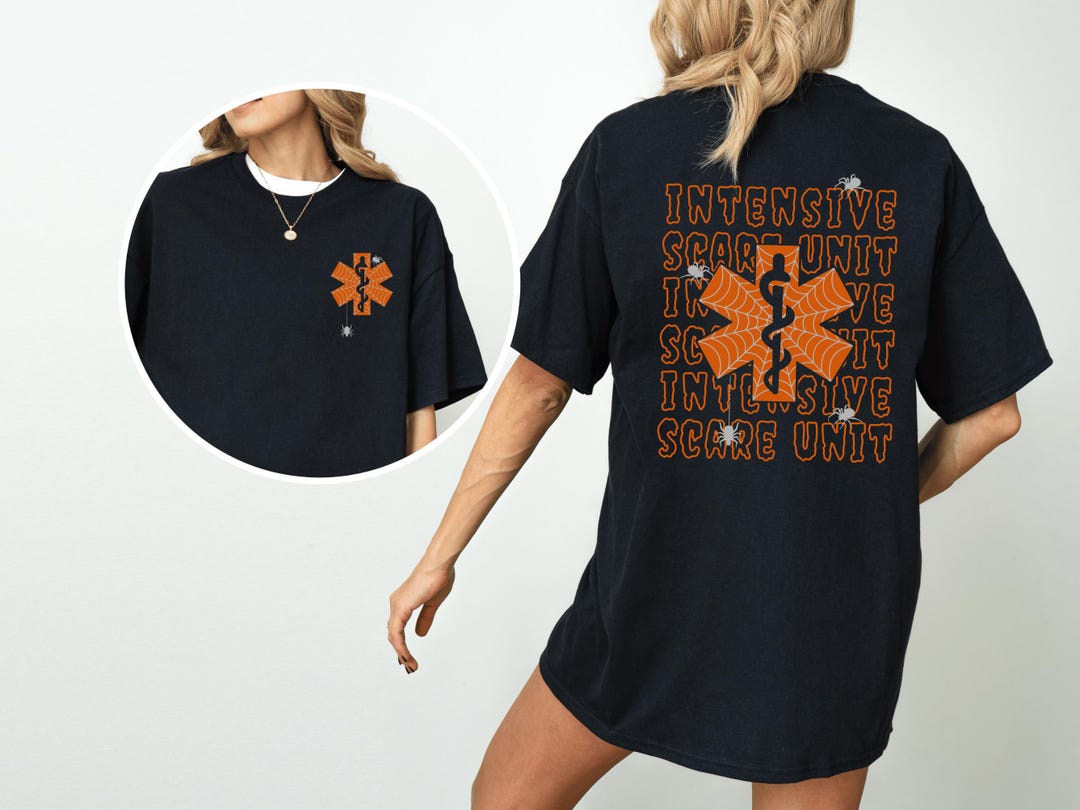 Intensive Scare Unit Halloween Nurse Shirt Icu Halloween Shirt Icu ...