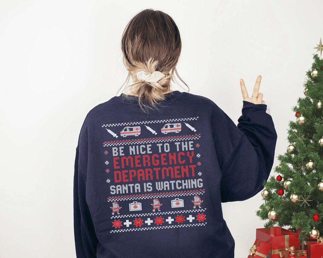 Emergency Department Christmas Sweatshirt Emergency Department ...