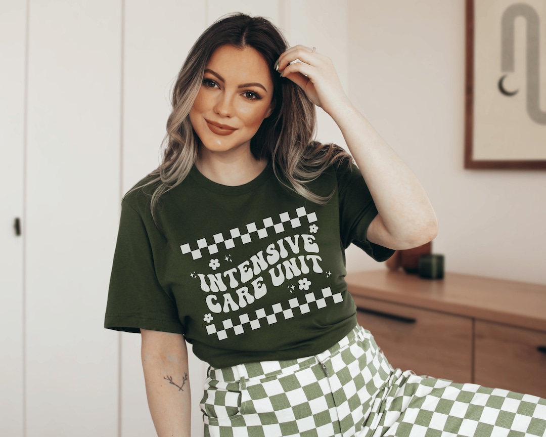 Icu Nurse Shirt Intensive Care Unit Shirt Icu Nurse Tshirt Retro Icu ...