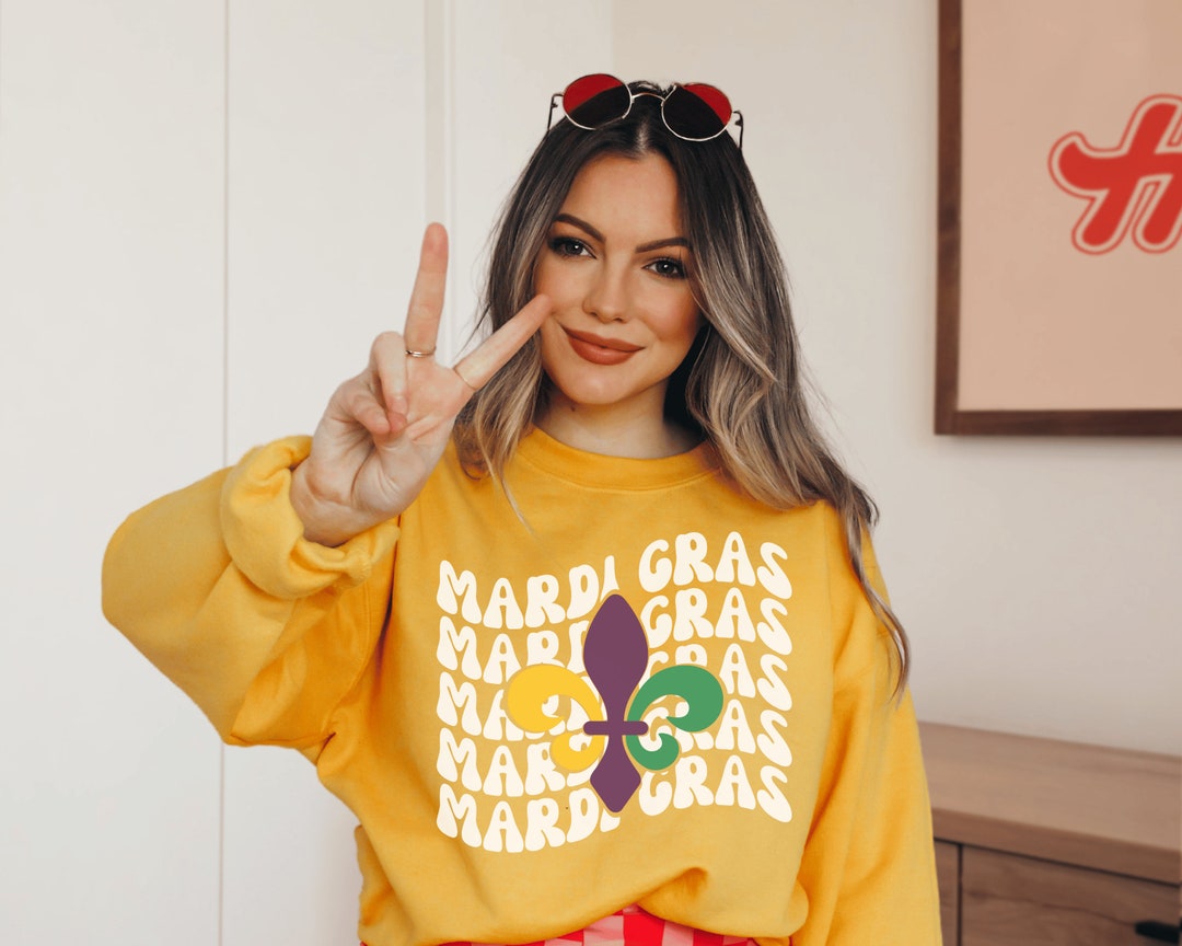 Mardi Gras Sweatshirt Mardi Gras Sweater Mardi Gras Crewneck Mardi Gras ...