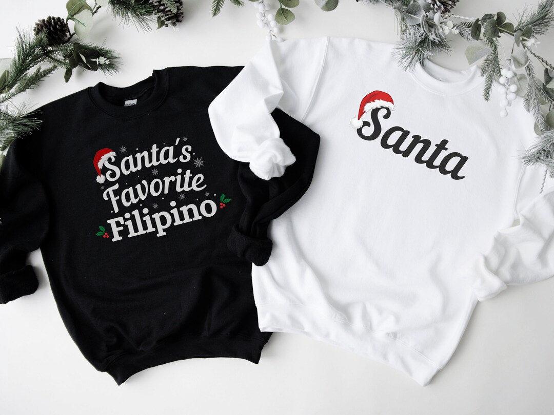 Matching Couple Pajamas Santas Favorite Filipino Christmas Sweater ...