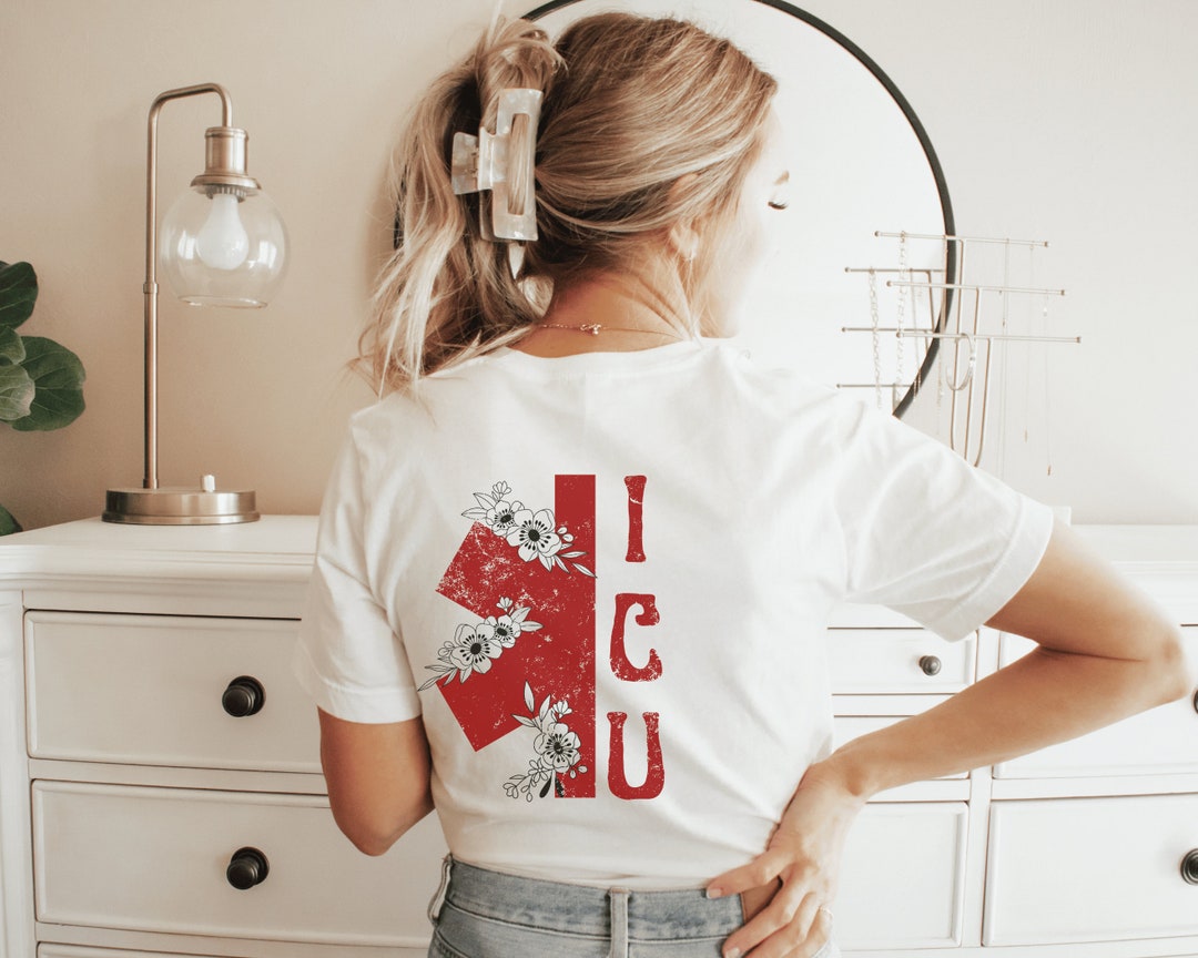 Icu Nurse Shirt Intensive Care Unit Shirt Icu Nurse Tshirt Retro Icu ...