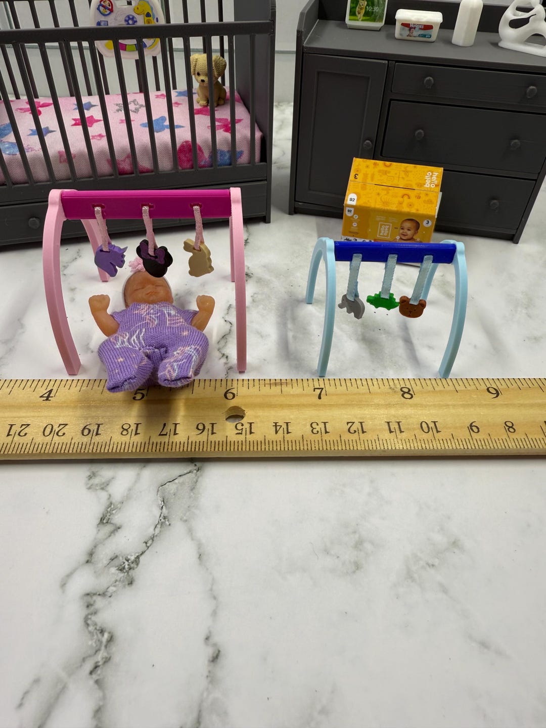 Miniature Baby Activity Gym / Activity Center for Dollhouse or My Mini ...