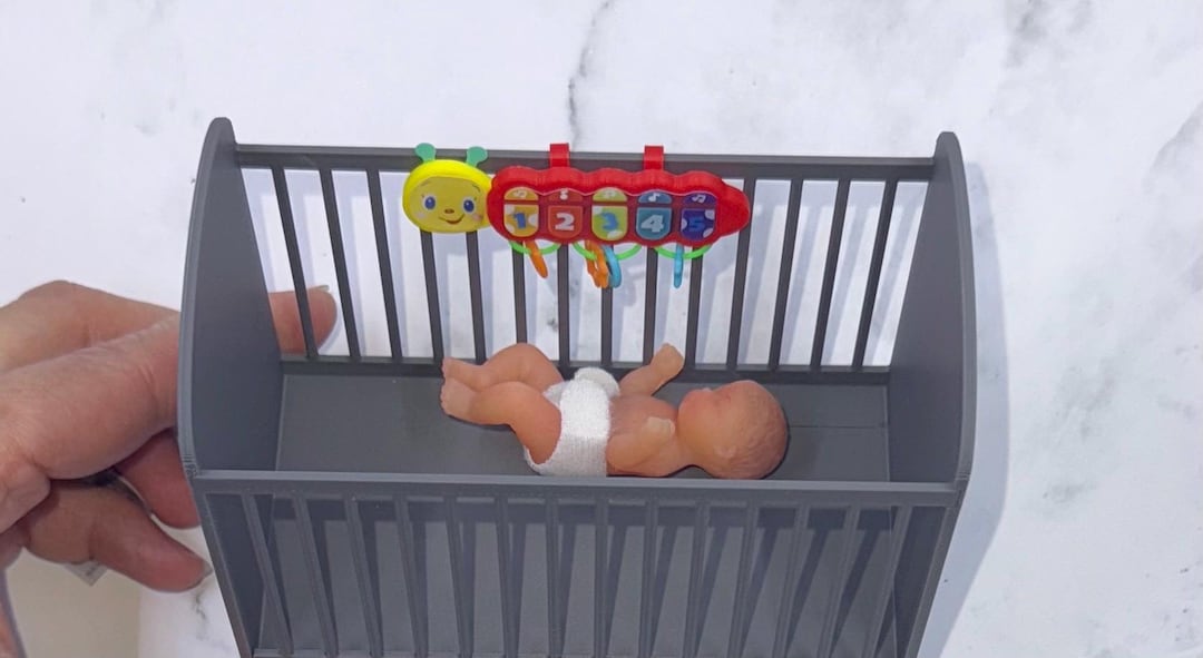 Miniature Caterpillar Dollhouse Crib Activity Toy - Etsy