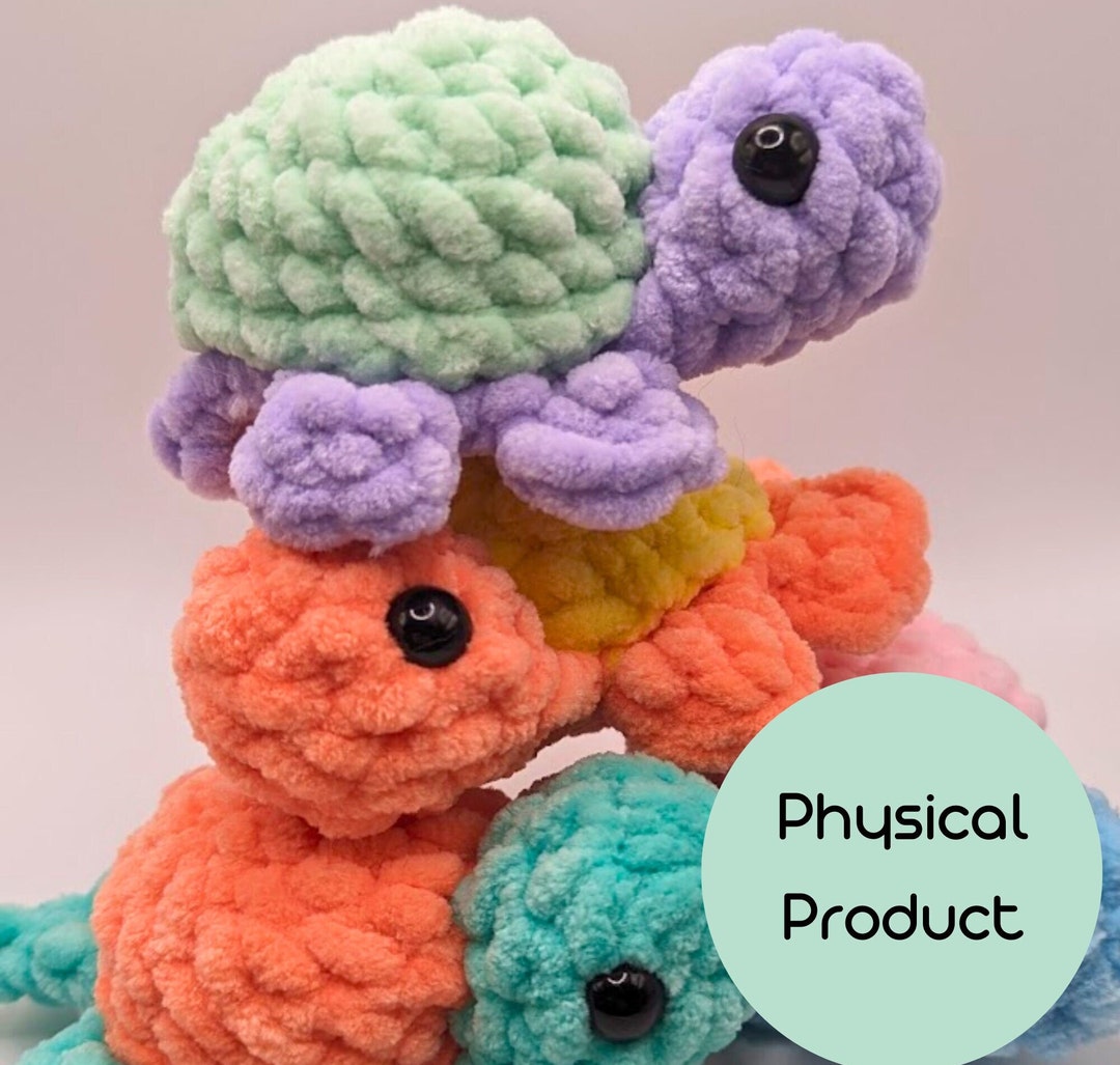Custom Made Turtle Plushie | Physical Product, Premium Handmade Crochet ...