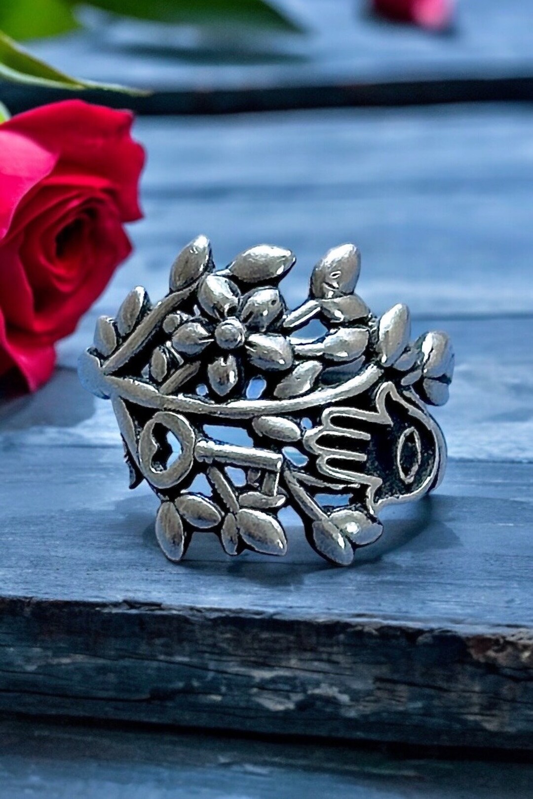 Sterling Silver Cimaruta Road Opener Ring - Etsy