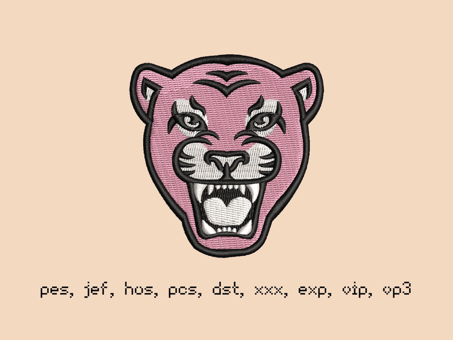 Pink Panther Retro Embroidery File, Retro Embroidery Design, Vintage ...