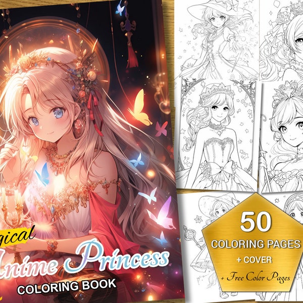 Anime Coloring - Etsy