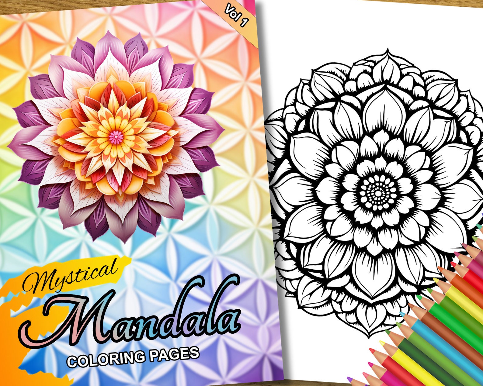 Mystical Mandala Coloring Pages Vol 1 for Adults 108 Intricate Designs ...