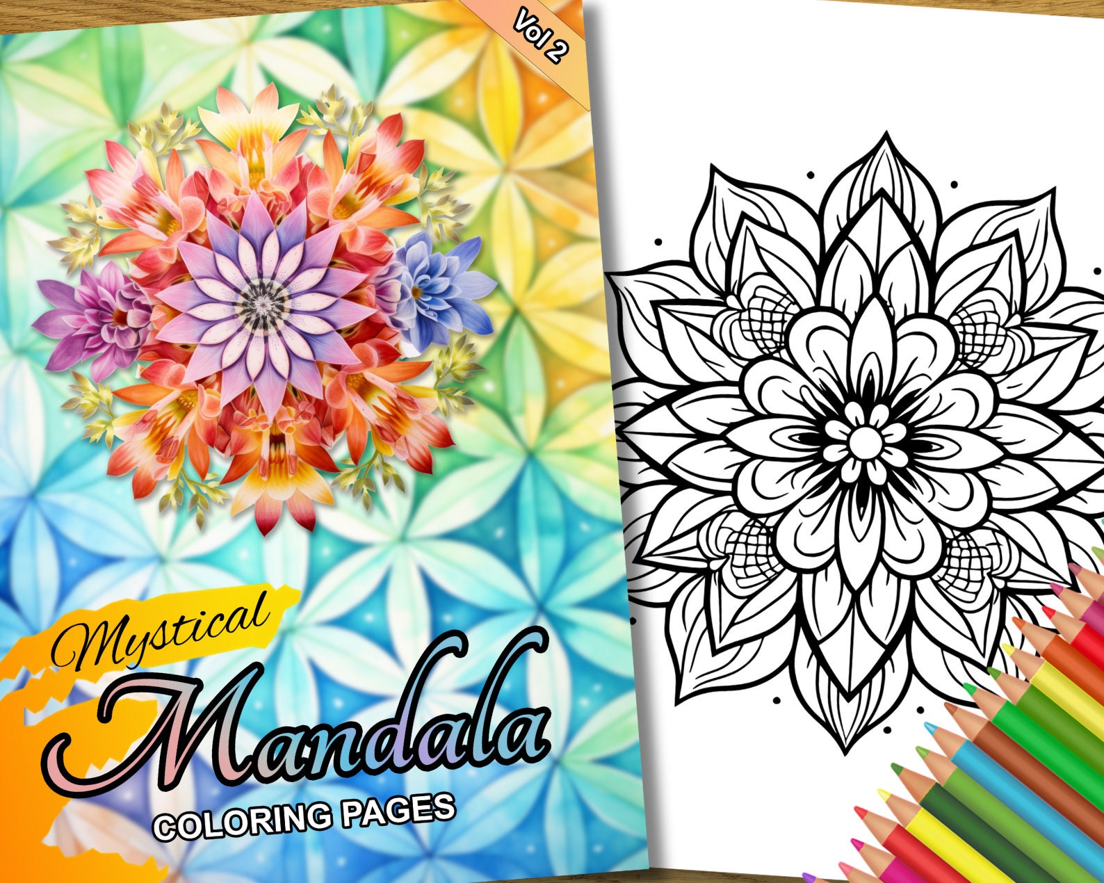 Mystical Mandala Coloring Pages Vol 2 for Adults - 108 Intricate ...