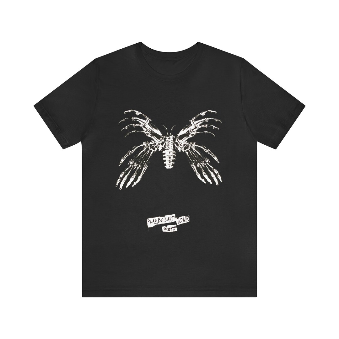 Playboi Carti Skull Skeleton Butterfly 2017 Tour Rap Unisex - Etsy