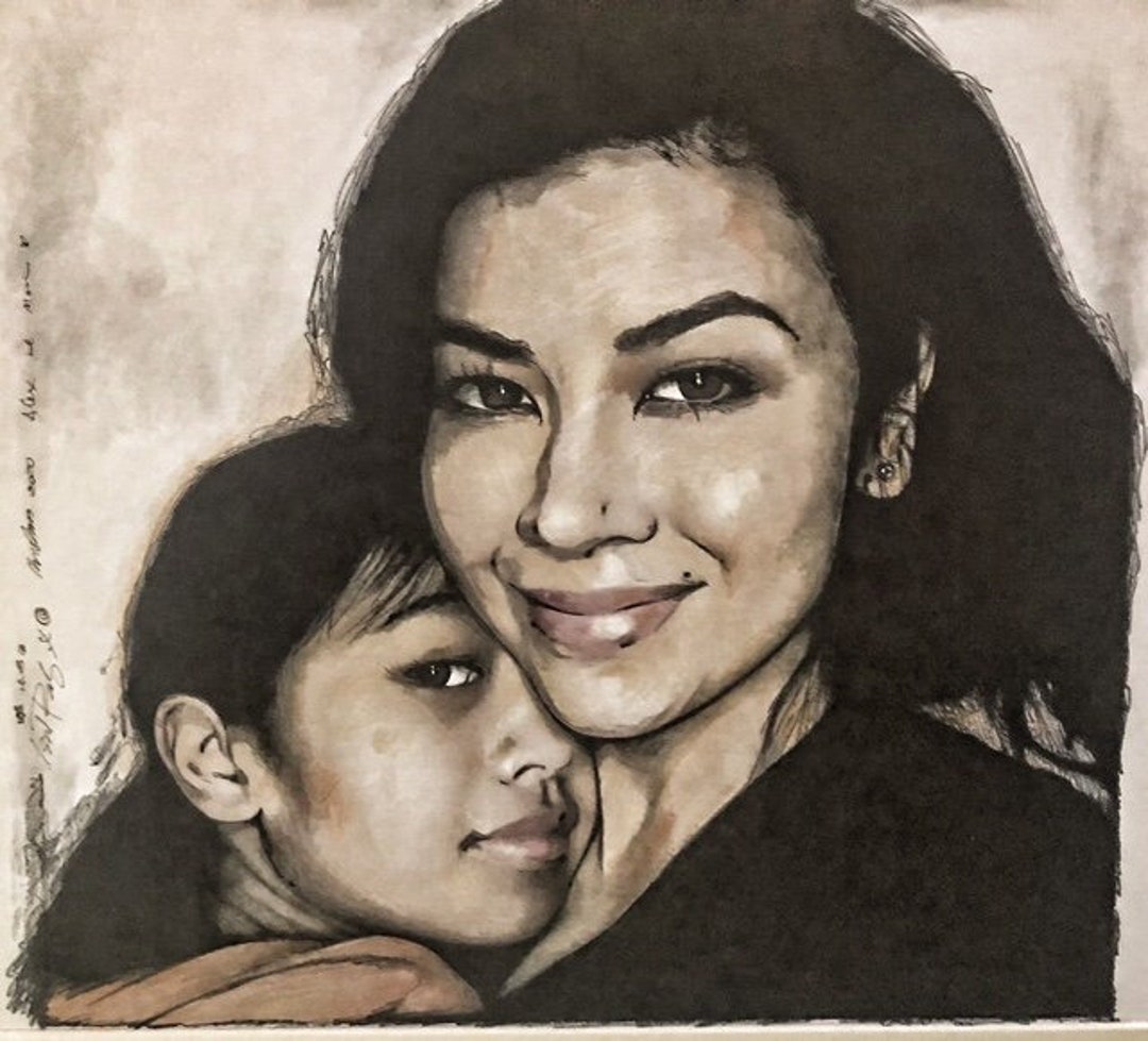 Custom Hand Drawn Portraits - Etsy