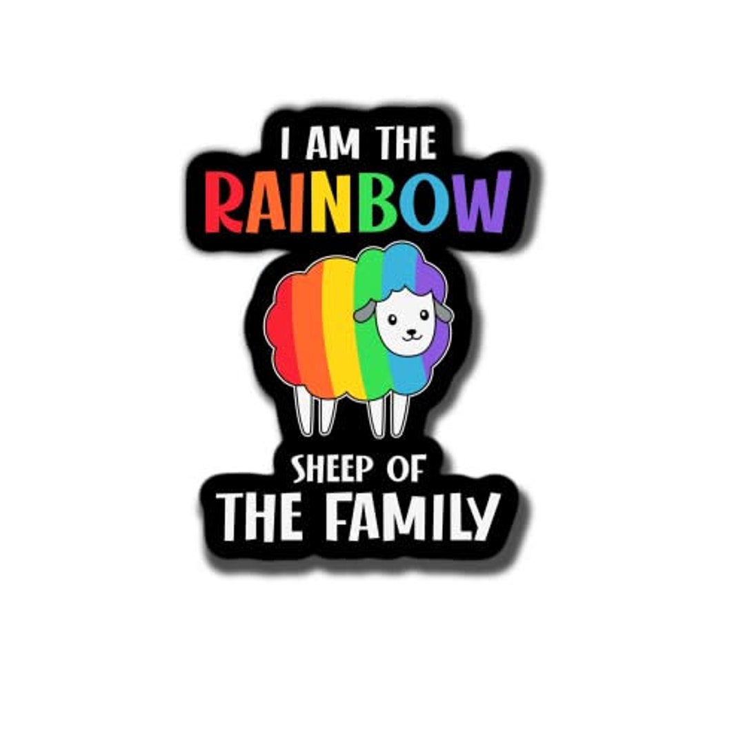 I Am the Rainbow Sheep of the Family Waterproof Sticker - Etsy