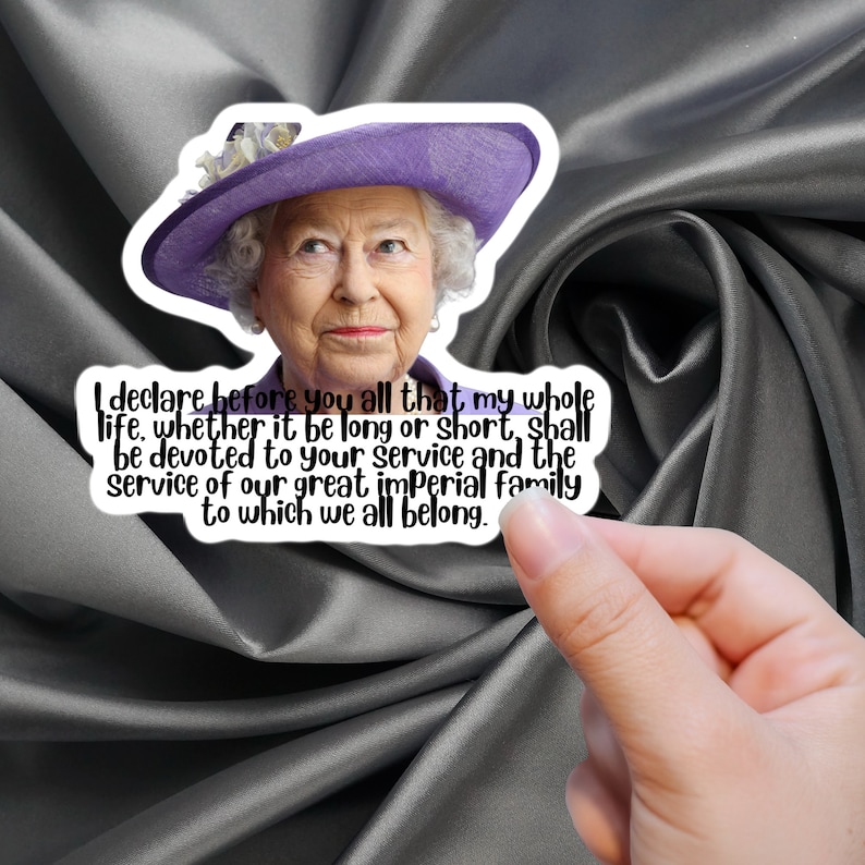 Queen Elizabeth Quote Waterproof Sticker for Laptop Cell Phone Water ...