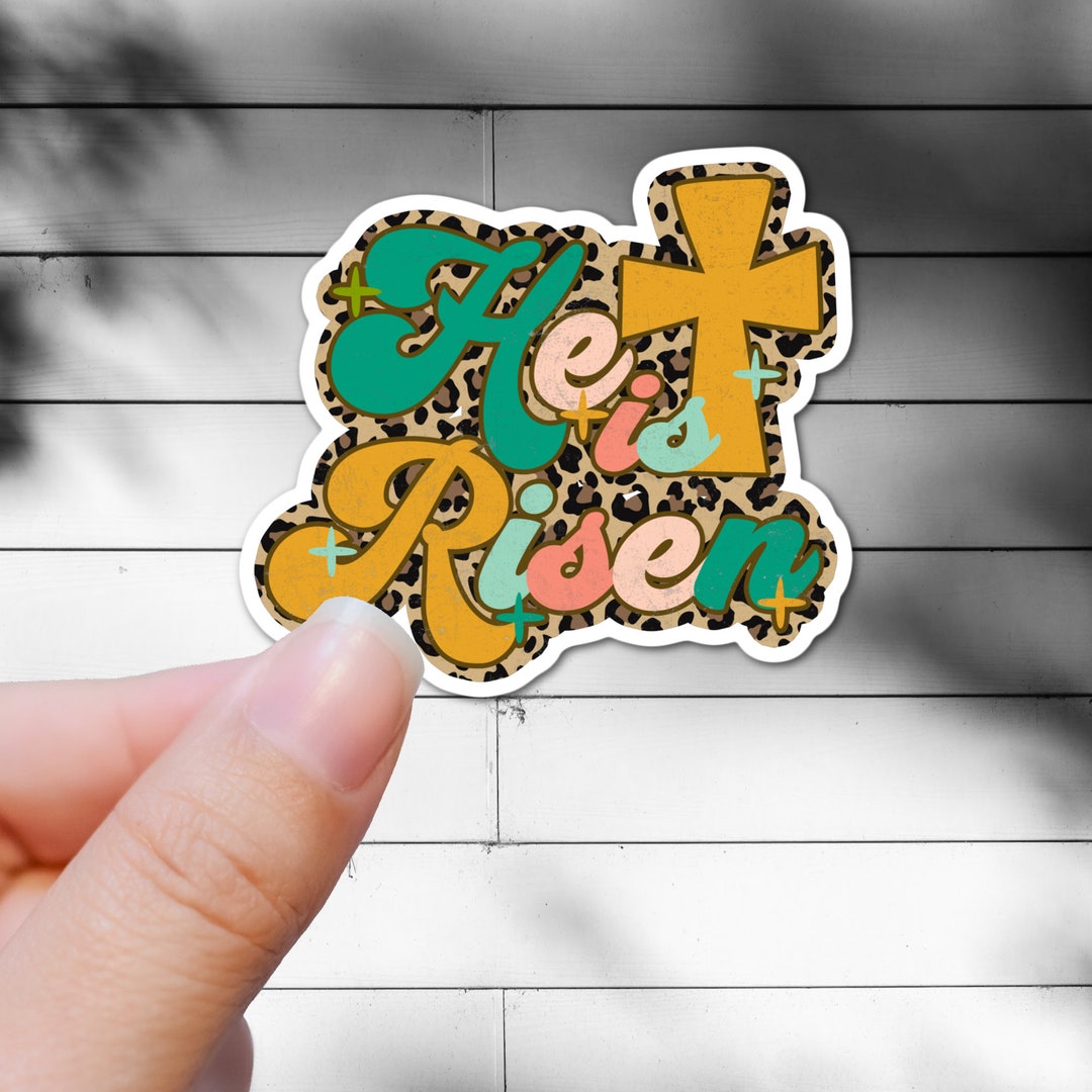 He is Risen Retro Easter Sticker Decal - Etsy
